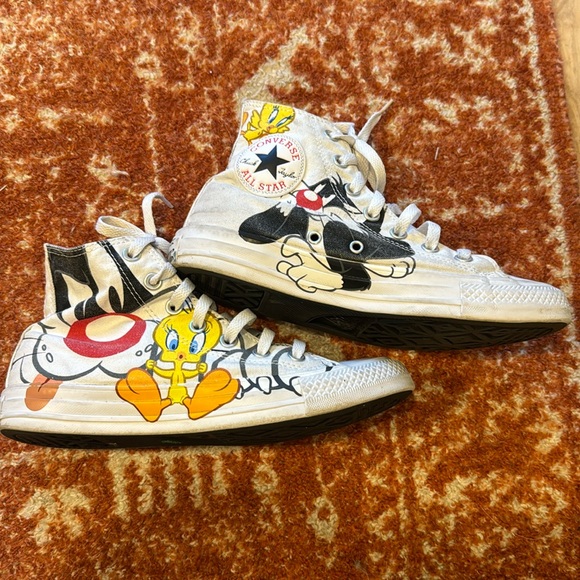 Converse | Shoes | Converse X Looney Tunes High Top Tweety Bird Shoe ...